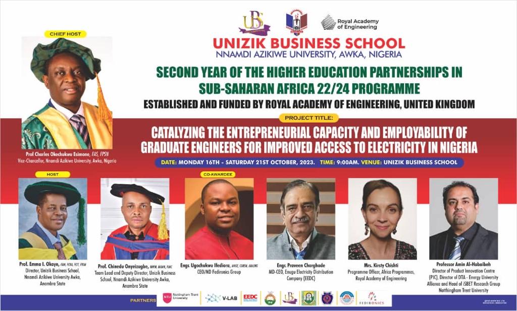 Unizik: Royal Academy of Engineering Project Moves into Second Phase ...