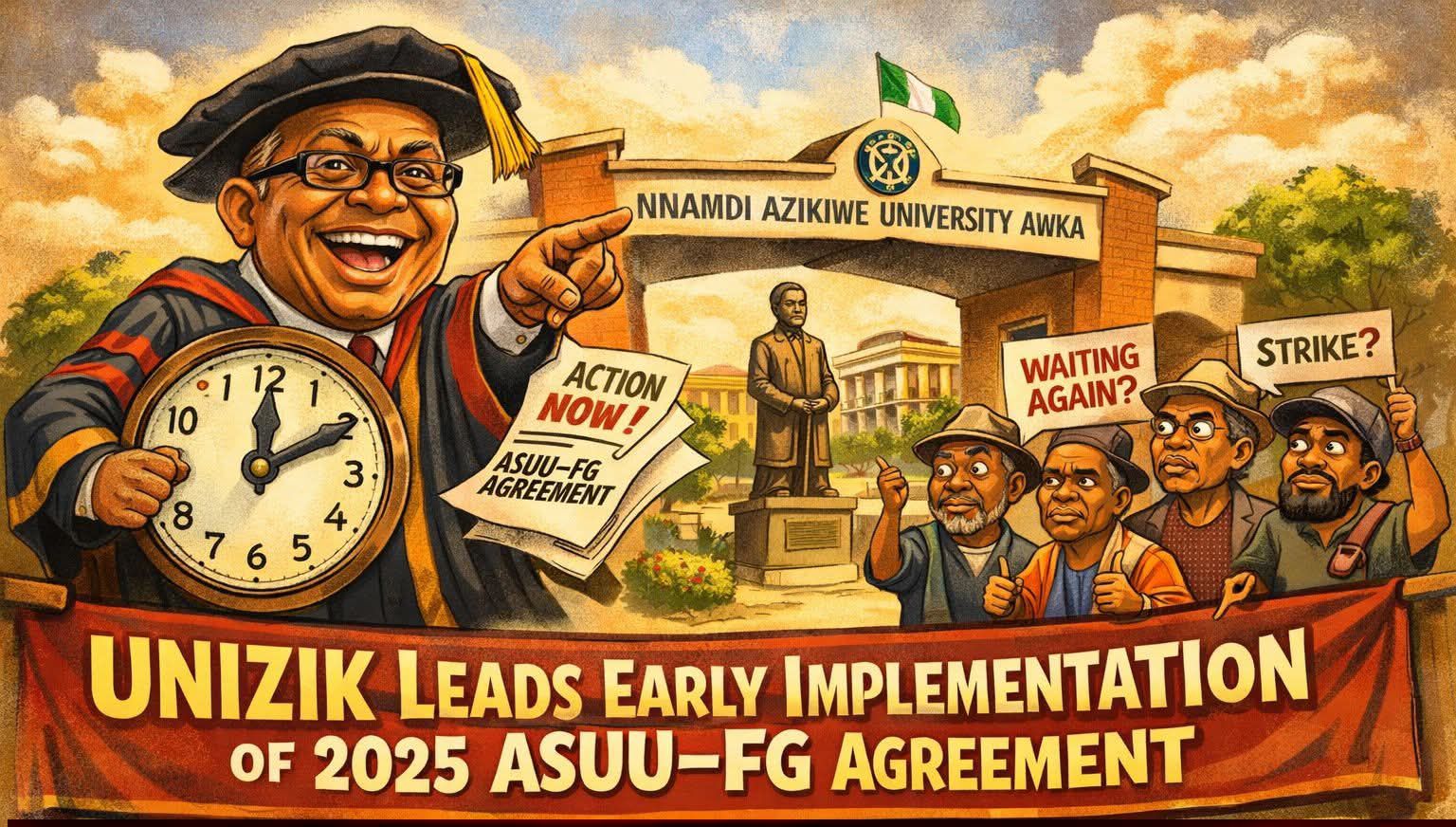 UNIZIK Leads Early Implementation of 2025 ASUU–FG Agreement - Nnamdi ...